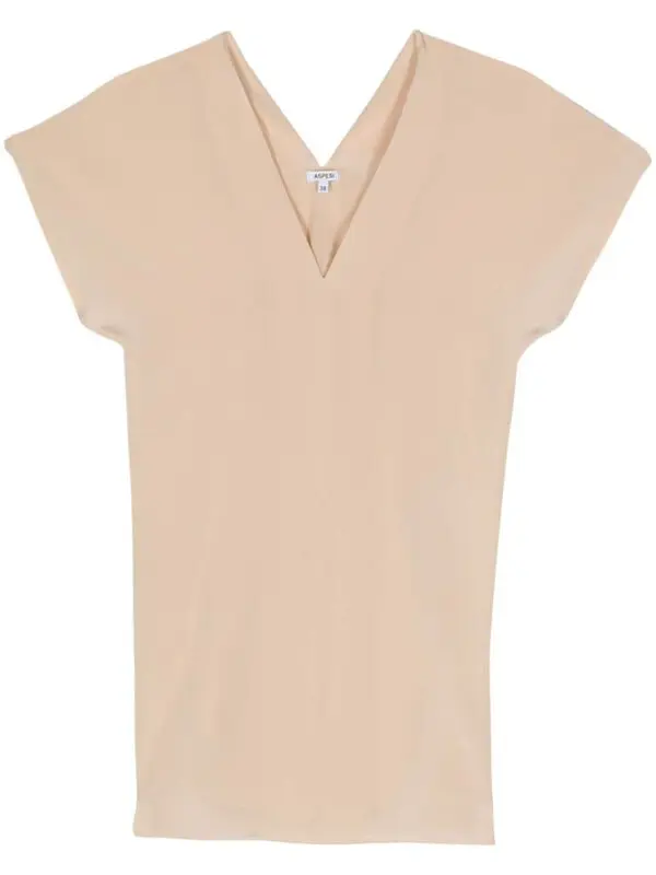 Aspesi V-neck Crepe Silk Blouse