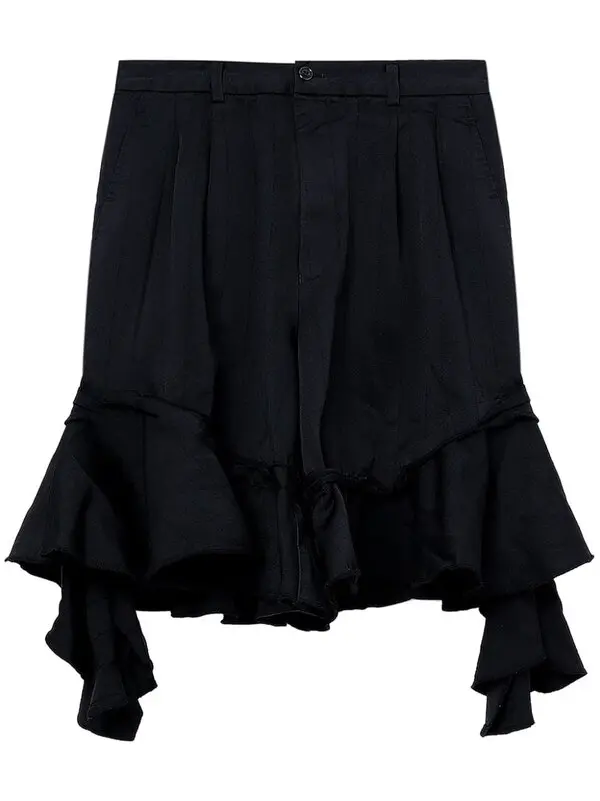 Comme Des Garçons Pleated Ruffled Shorts