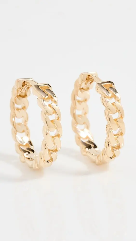 Zoe Chicco 14k Curb Chain Huggie Earrings