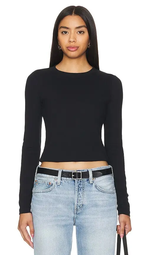 CUTS Long Sleeve Tomboy Tee - Black