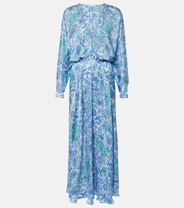Poupette St Barth Printed Midi Dress