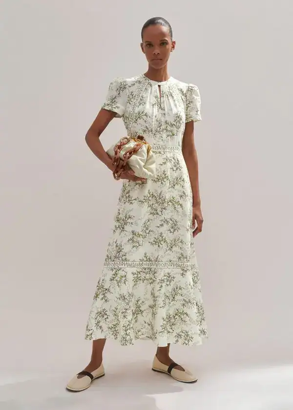 green and cream maxi dress Tie Dye Maxi Beach Dress - Harlow Green & Cream main image 0