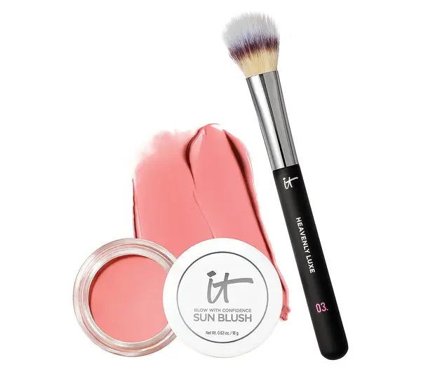IT COSMETICS Glow With Confidence Cream Sun Blush W/brush - One-color