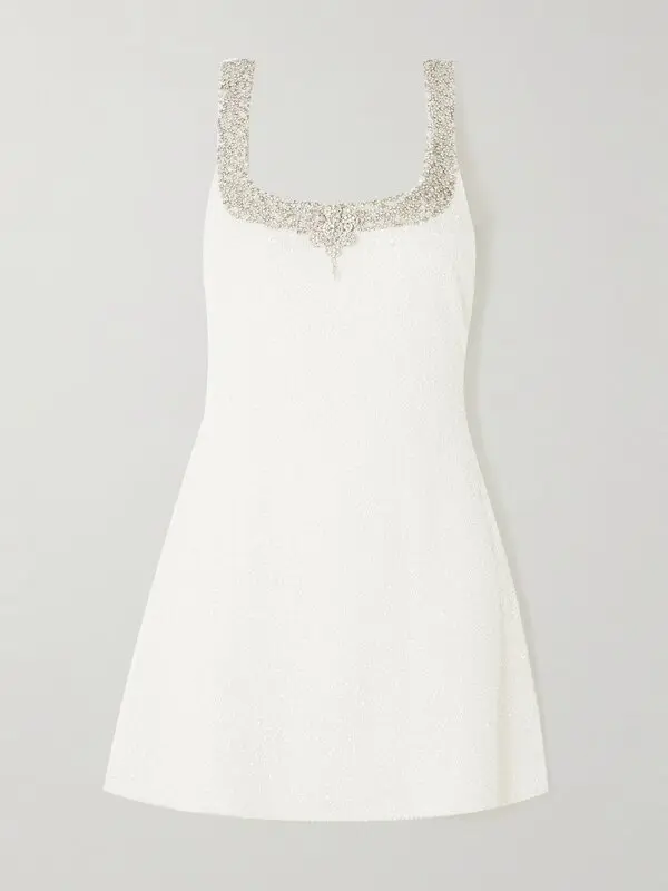 CLIO PEPPIATT Daisy Crystal Embellished Mini Dress
