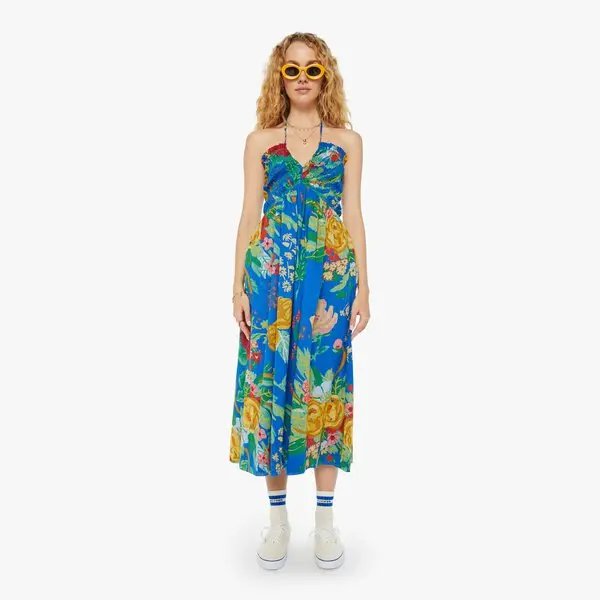 Mother The Screeching Halter Dress - Blue | Editorialist