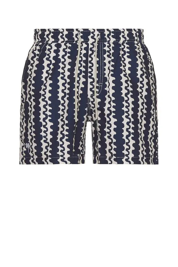 Oas Scribble Swim Short - Blue