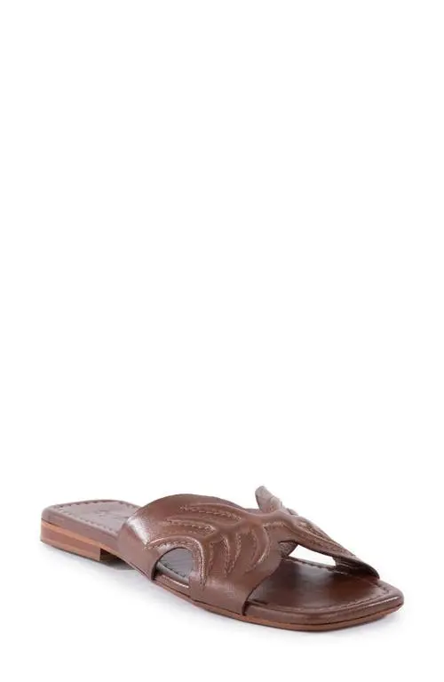 Seychelles Madhu Leather Slide Sandal - Brown