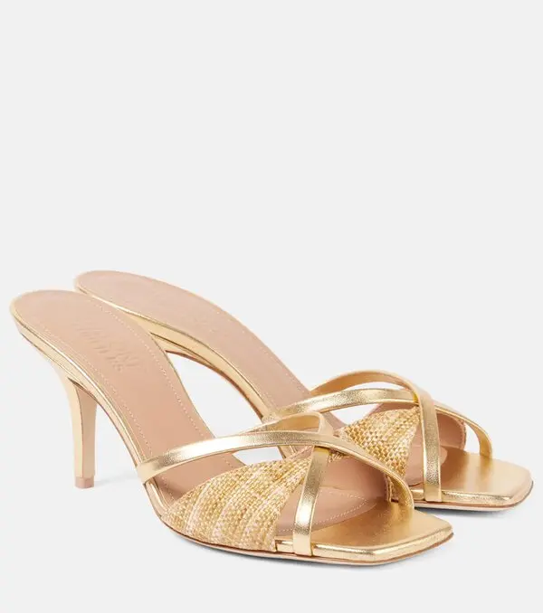 MALONE SOULIERS Penn 70 Raffia Mules