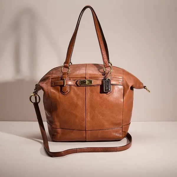 Coach Restored Chelsea North South Satchel - Brass/walnut | Editorialist