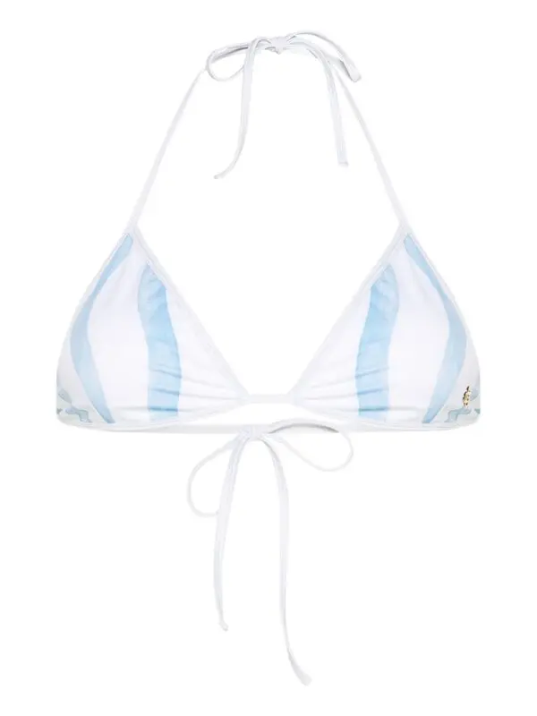 Casablanca Wave-print Bikini Top