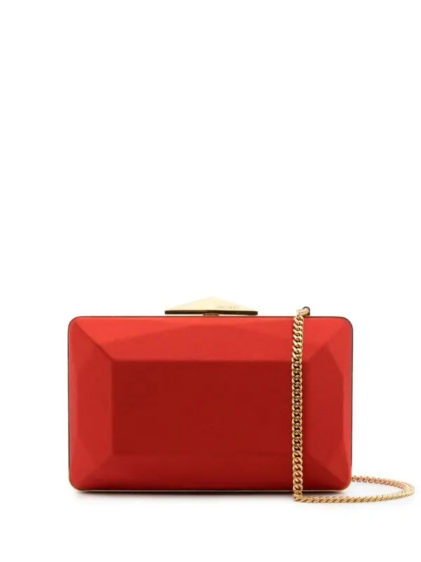 Jimmy Choo Satin Clutch - Red | Editorialist