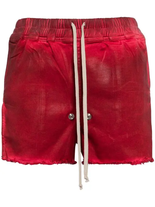 Rick Owens Gabe Denim Boxer Shorts - Red