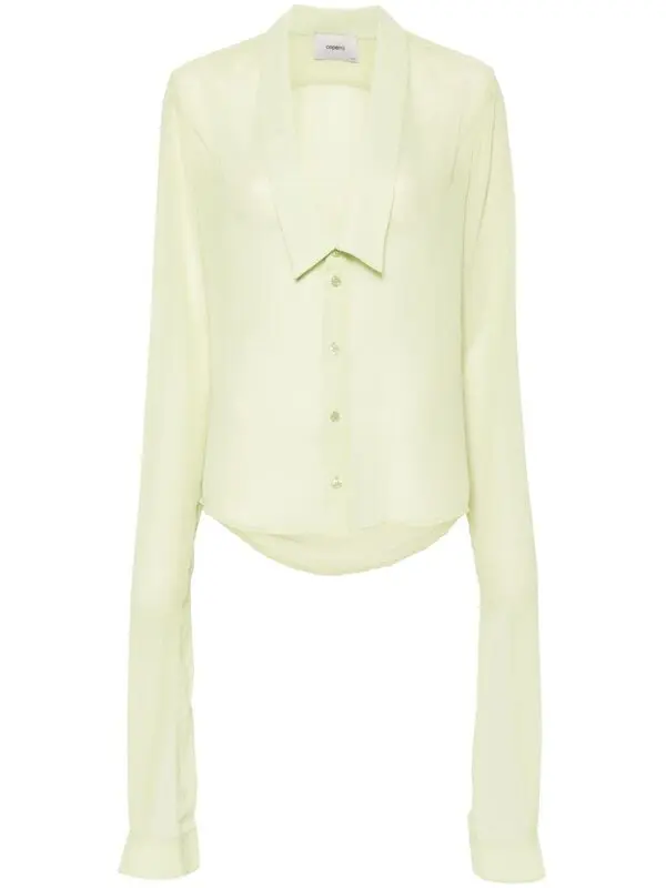 Coperni Semi-sheer Open-collar Shirt