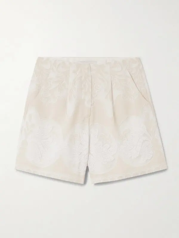 Borgo De Nor Gwen Lace And Voile Shorts