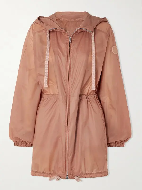 Moncler Airelle Ripstop Hooded Jacket - Brown