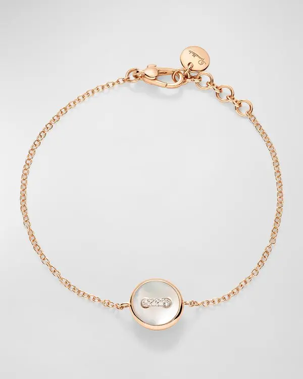 Pomellato 18k Rose Gold And Diamond Bracelet - Mother Of Pearl