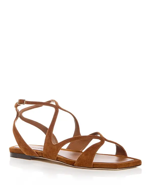 JIMMY CHOO Ayla Flat Sandal - Tan