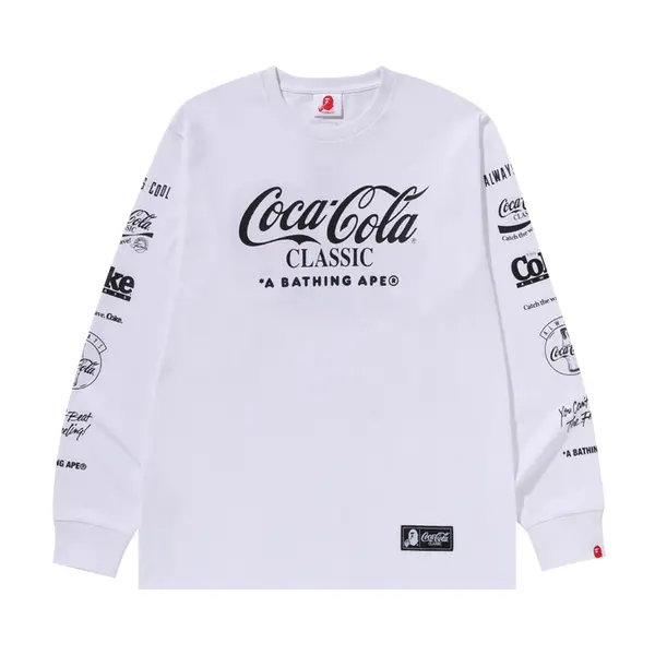 BAPE X Coca-cola Milo Long-sleeve Tee - White
