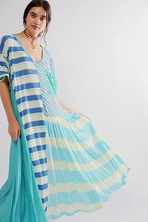Free People Shellyanne Striped Maxi Dress In Beach Combo - 34% Off |  Editorialist