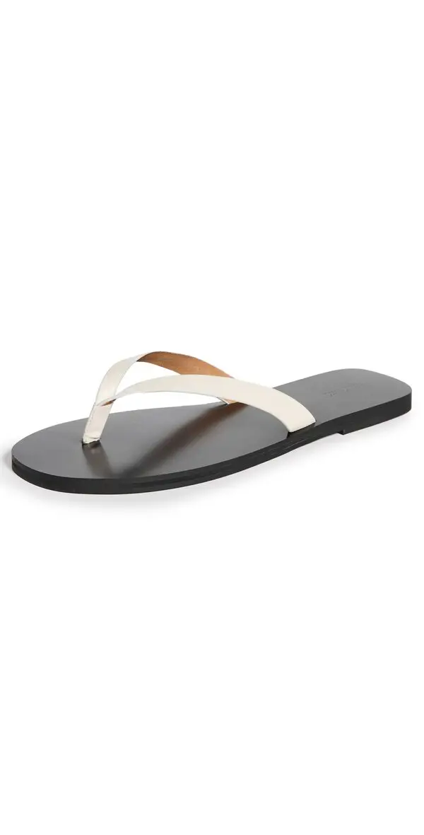 Madewell Gabi Thong Slide Sandal - White Pebble