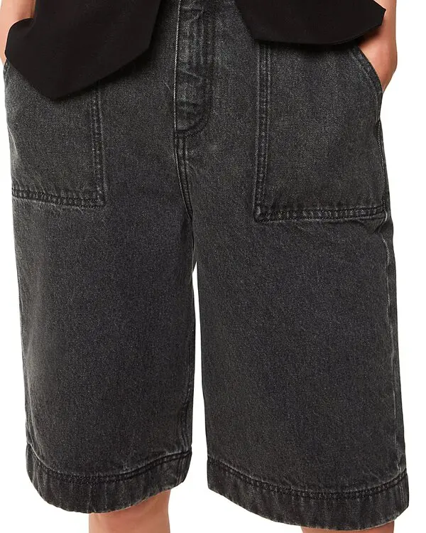 Whistles Raya Longline Denim Shorts - Black