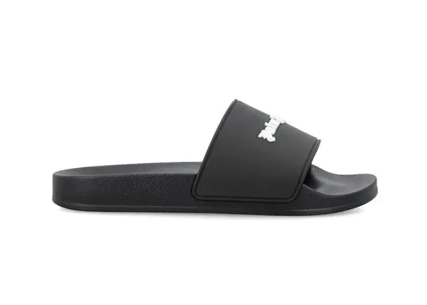Palm Angels Logo Slides - Black/white