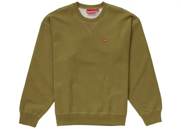 Supreme Small Box Crewneck Sweatshirt - Heather Olive