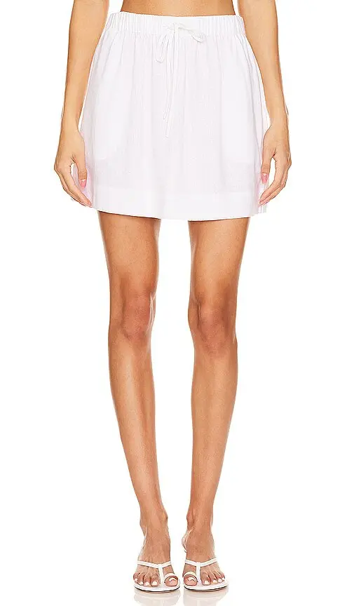 Lna Mia Linen Mini Skirt