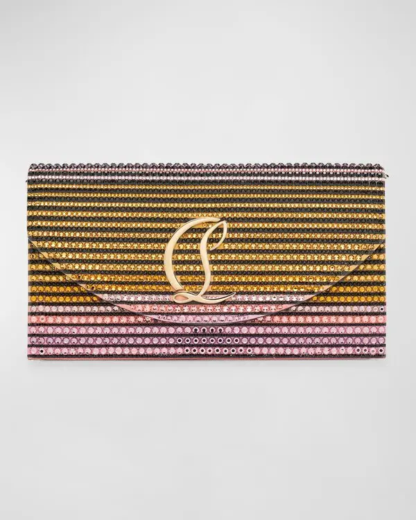 CHRISTIAN LOUBOUTIN Loubi54 Wallet On Chain - Gold