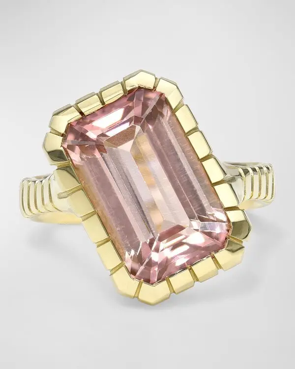 Retrouvai Tourmaline Heirloom Bezel Ring