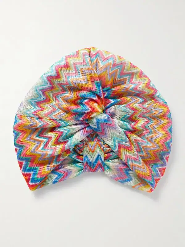 Missoni Striped Crochet-Knit Hair Wrap In Multi - 50% Off  display picture 3