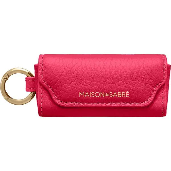 MAISON DE SABRE Leather Lipstick Charm - Fuchsia Lavender