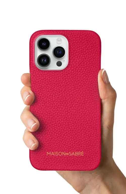 MAISON DE SABRE Leather Phone Case - Shibuya Fuchsia
