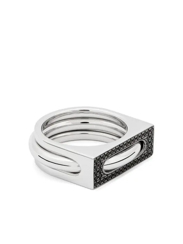 Tom Wood Black Spinel Ring Set