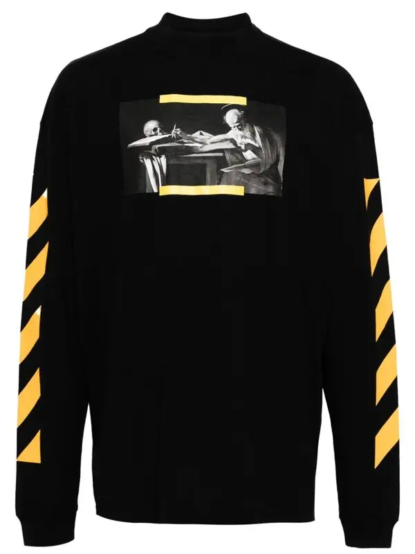 Off-White Caravaggio-print Cotton Sweatshirt