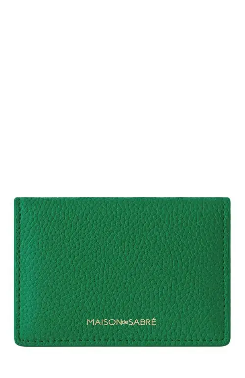 MAISON DE SABRE Leather Card Case - Emerald Green