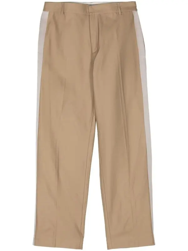 BLUEMARBLE Tape-detailing Straight-leg Trousers - Neutrals
