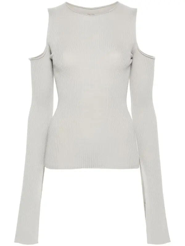 Rick Owens Ribbed Wool Cut-out Jumper