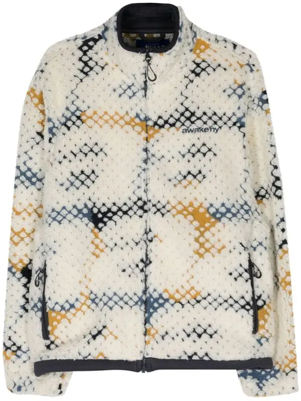 AWAKE NY Zip-up Fleeced Jacket