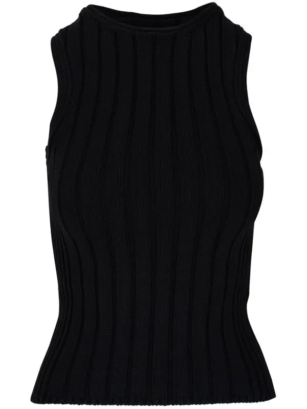 Khaite Manu Knitted Top - Black