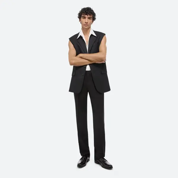 Helmut Lang Virgin Wool Sleeveless Blazer