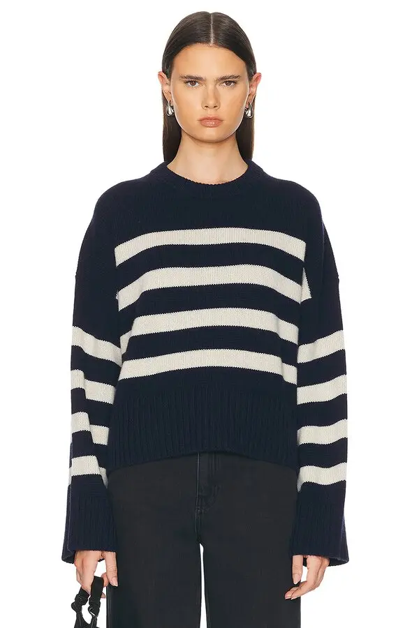 SKALL STUDIO Campa Jumper - Navy & White Sand Stripe