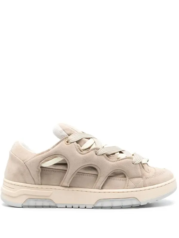 SANTHA Suede Sneakers - Neutrals