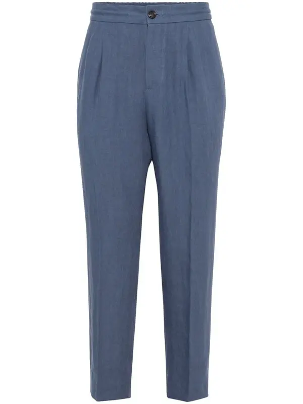Brunello Cucinelli Linen Straight-leg Trousers