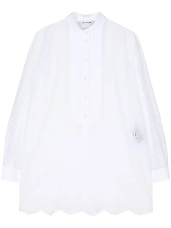 Dice Kayek Embroidered Cotton Minidress