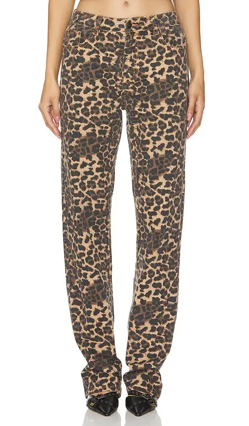 Lioness Carmlea Animal Print Jeans
