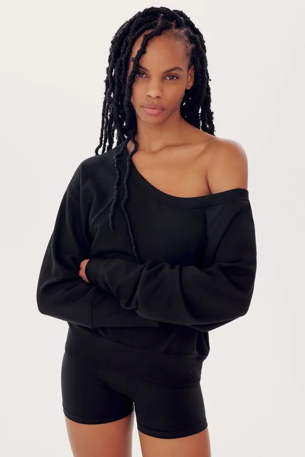 Splits59 Indy Dolman Fleece Sweatshirt - Black