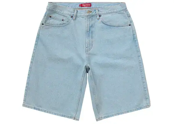 Supreme Baggy Denim Shorts - Washed Indigo | Editorialist 