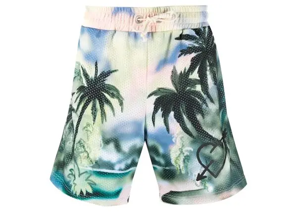 Palm Angels Paradise Mesh Track Shorts - Multicolor