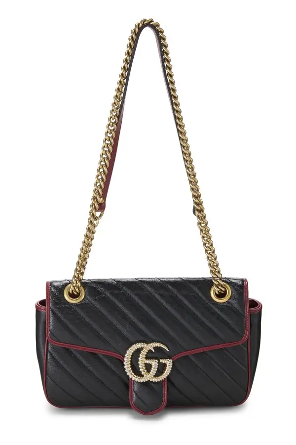 Gucci Gg Marmont Torchon Shoulder Bag - Black